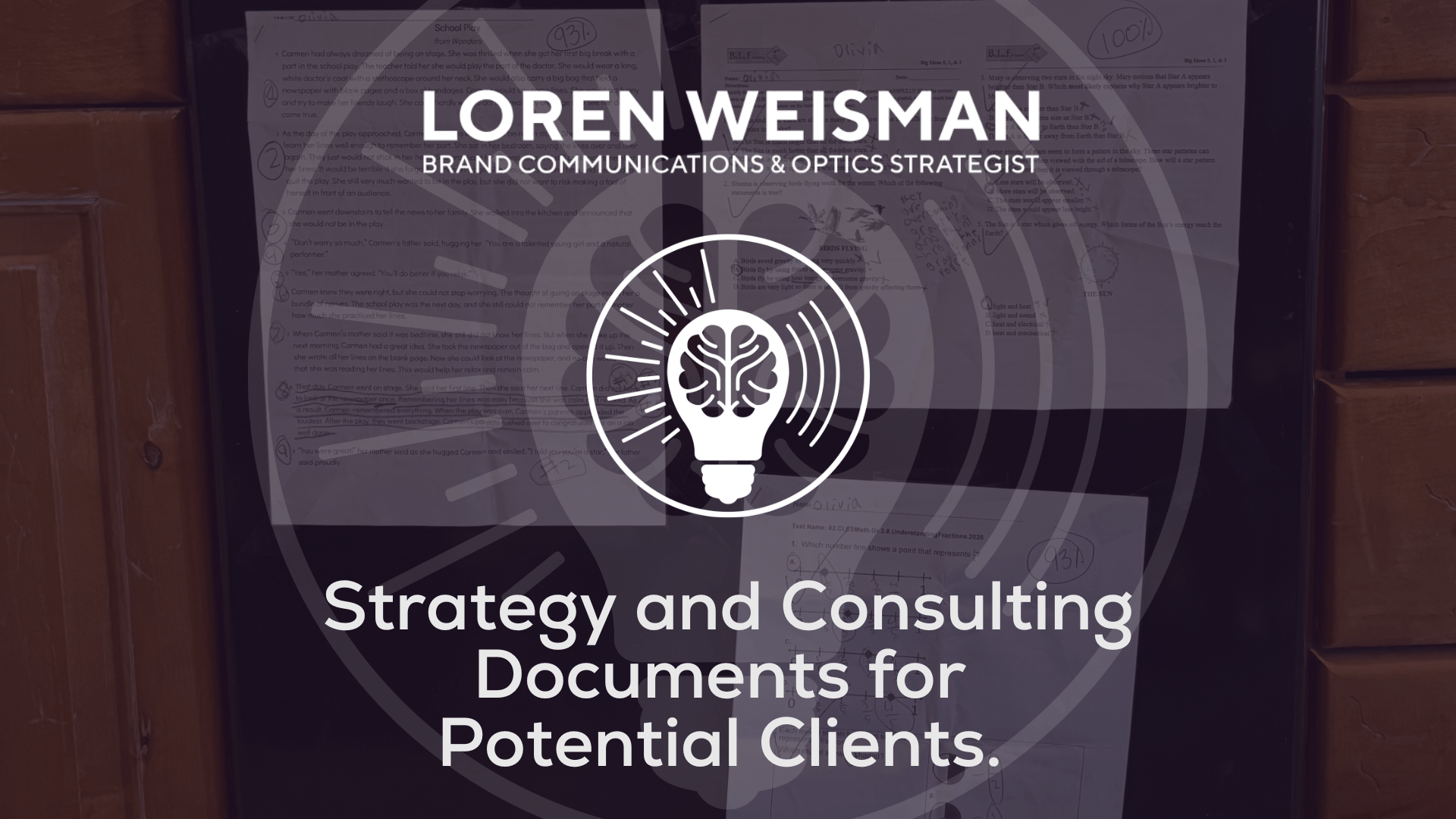 Strategy and Consulting Documents for potential clients